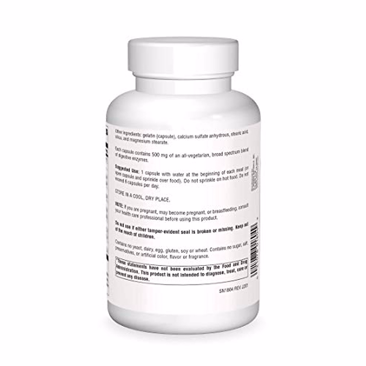 Source Naturals Essential Enzymes 500mg Bio-Aligned Multiple Enzyme Supplement Herbal Defense for Digestion, Gas, Constipation & Bloating Relief - Supports A Strong Immune System - 360 Capsules