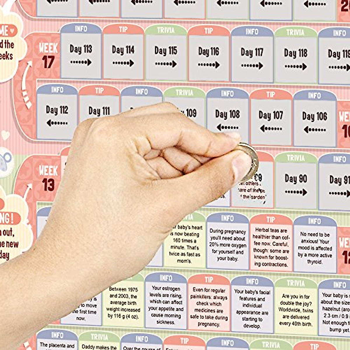 BabySteps Pregnancy Gift Scratch-Off Calendar - 236 Entertaining Facts & Tips