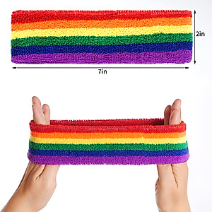 2 Pack LGBTQ Gay Pride Rainbow Set, Lesbian Gay Pride Stuff Rainbow Pride Cape Sunglasses Headband Rainbow Costume for Men Women