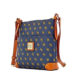 Dooney & Bourke Gretta Signature Letter Carrier,Navy