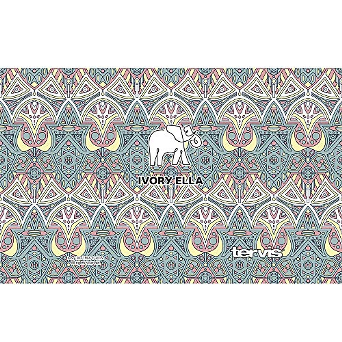 Tervis Triple Walled Ivory Ella Insulated Tumbler Cup Keeps Drinks Cold & Hot, 20oz - Stainless Steel, Mosaic Print