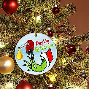 Funny Christmas Ceramic Ornament Pay Up Grinches Gas Price Remembering Fuel Christmas Ornament Ceramic Hanging Ornaments Merry Christmas Decorations Christmas Tree Hanging Ornament