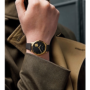 Ted Baker Fitzrovia Bumble Bee Black Leather Strap Watch (Model: BKPFZF2059I)