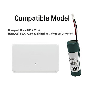 Gikysuiz 3.6V/2480mAh Replacement Battery 300-10342 for Honeywell PROSIXC2W Hardwired-to-SiX Wireless Converter