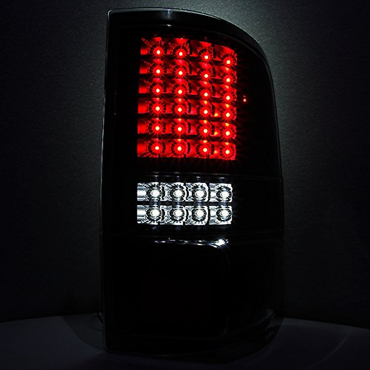 AKKON - For 2004-2008 Ford F150 F-150 Black Halo Projector LED Headlights + Full LED Tail Lights Taillamps Pair