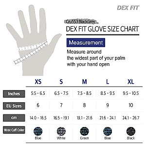 DEX FIT Level 5 Cut Resistant Gloves Cru553, 3D-Comfort Fit, Firm Grip, Thin & Lightweight, Touch-Screen Compatible, Durable, Breathable & Cool, Machine Washable; Black Grey L (9) 1 Pair