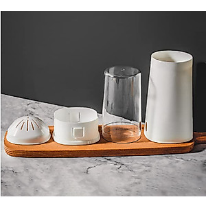 Cutlery Holder with Cover - CooSilo Plastic Chopsticks Holder Detachable Kitchen Cutlery Storage Organizer Utensils Fork Spoon Knives Storage Holder for Kitchen Cabinet or Pantry