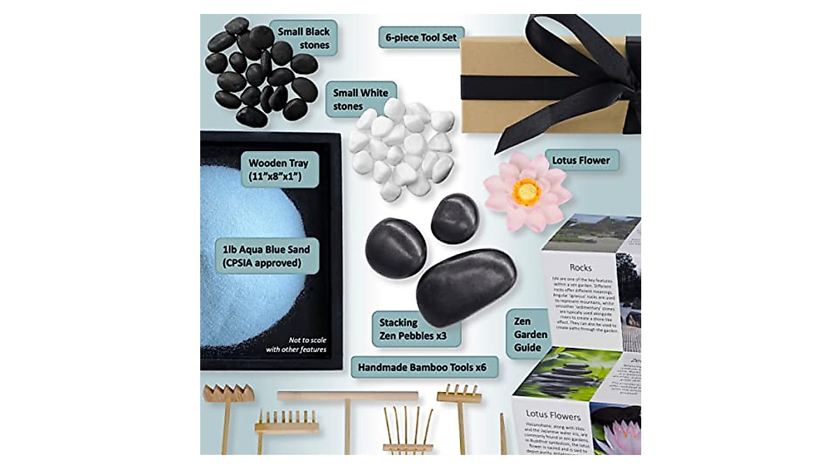 Oasis of Calm Zen Garden Kit | Japanese Decor & Meditation Gifts