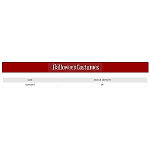 Fun Costumes Grim Reaper Handheld Sickle Prop - Molded & Painted Wood, Metal Look.