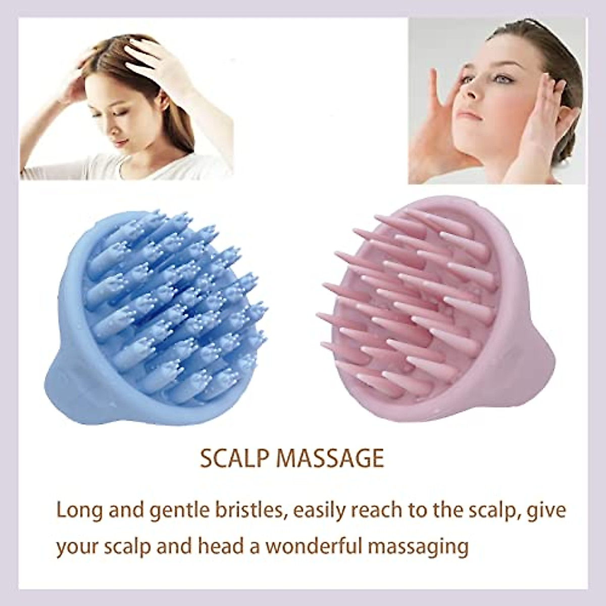 jadefun 100% Silicon Manual Scalp Massager Exfoliator Waterproof Head Scrubber Shampoo Brush for Shower Soft and Gentle for Men Women Boys Girls Kids