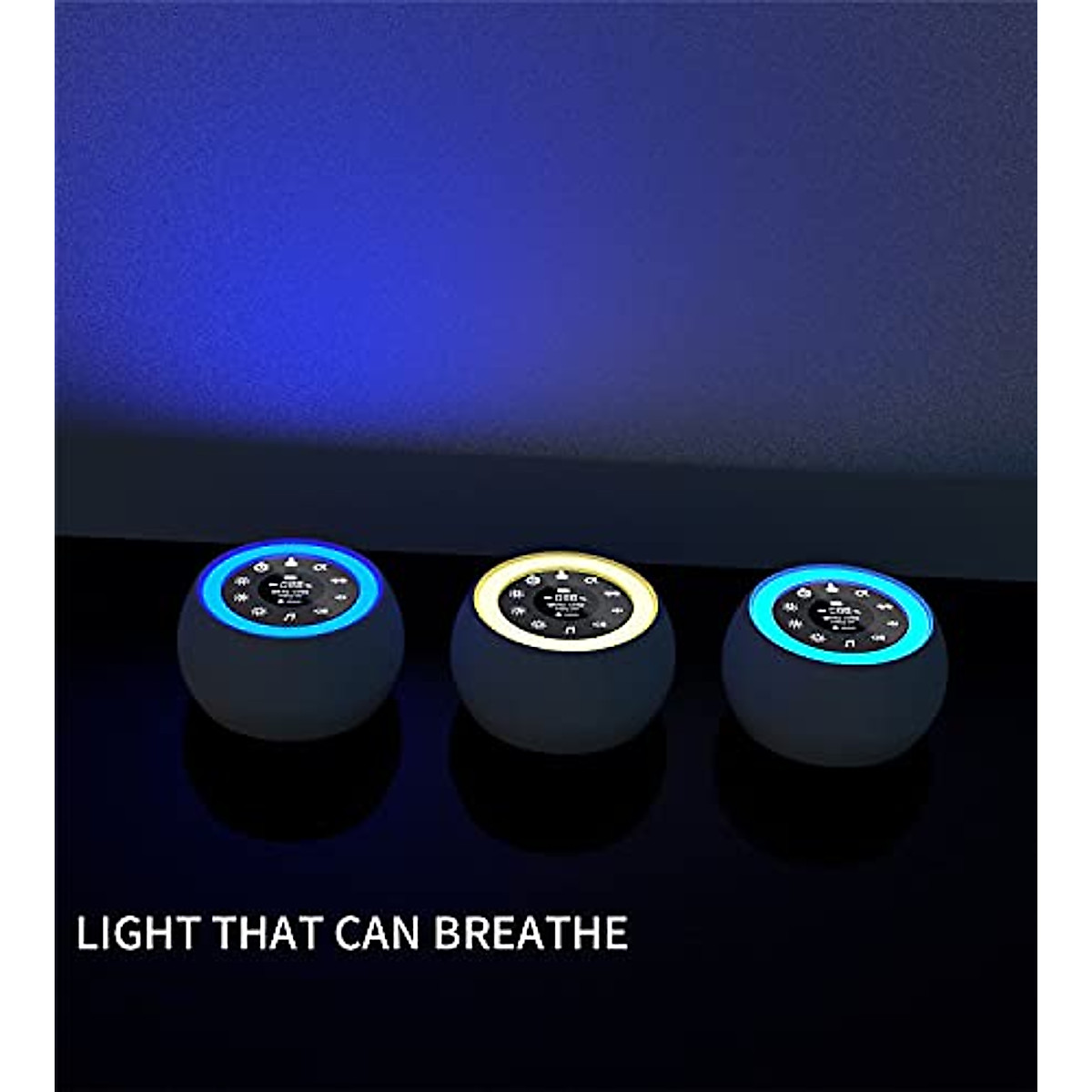 [2 in 1] White Noise Machine, Sleep Sound Machine with 7 Colors Night Light, 32 Soothing Sounds, Built-in Battery & Headphone Jack, Portable Sound Machine for Sleeping Baby, Adult and Sound Therapy