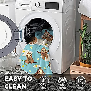 Throw Blanket for Couch, Cozy Warm Plush Fleece Throw Blanket for Adults and Kids, Ultra-Soft Flannel Blanket Decorative Fuzzy Throws for Sofa Bed Dorm, All Season 50x60 in (Sloth)