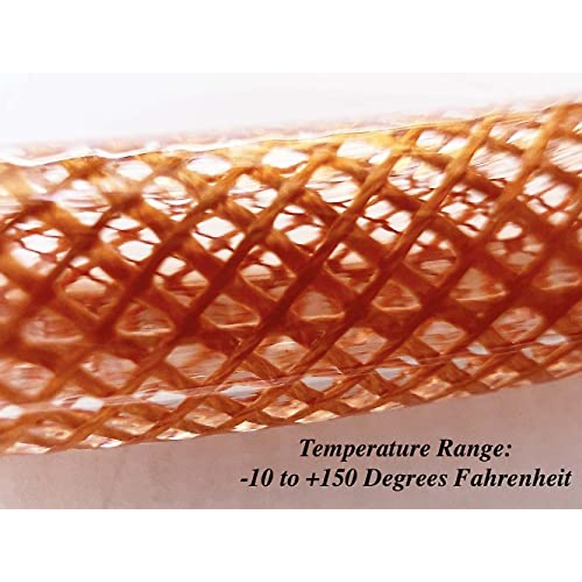 SANFU Polyurethane(PU) 1/4-Inch x 100ft Reinforced, Air Hose with 1/4” Swivel Solid Brass Quick Coupler and Plug, Brown(100’)