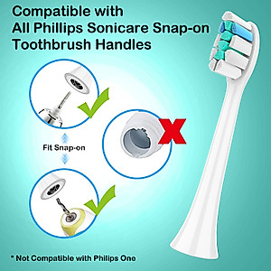Replacement Toothbrush Head (with Protective Cover) for Philips Sonicare DiamondClean ProtectiveClean EasyClean FlexCare HealthyWhite
