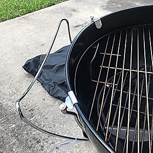 Outspark Grill Lid Holder-BBQ Accessories for All Weber 18/22/26 Inches Charcoal Kettle Grills, Grill Slide a Side Lid Prop,Stainless Steel