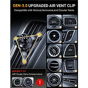 TORRAS Phone Holder for Car [Vertical & Circle Friendly] Universal Stable Car Phone Mount Air Vent Sturdy Hook Automobile Cradle Fits for iPhone 14 13 12 11 pro max Samsung S22 S21 Ultra Smartphone