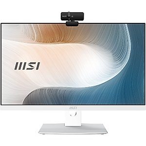 MSI Modern AM242TP AIO Desktop, 23.8" FHD Touchscreen, Intel Core i5-1135G7, 8GB Memory, 256GB SSD, WiFi 6, BT 5.1, FHD Webcam, White, Windows 10 Home (11M-484US)