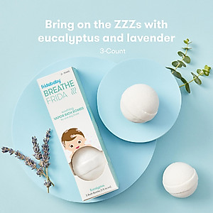 Frida Baby Natural Vapor Bath Bombs for Toddlers & Kids, Eucalyptus Essential Oil Bath Bombs for Aromatherapy, 3 Count