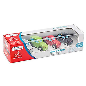 New Classic Toys Wooden Vehicles Set Multi Color 4 Sportcars