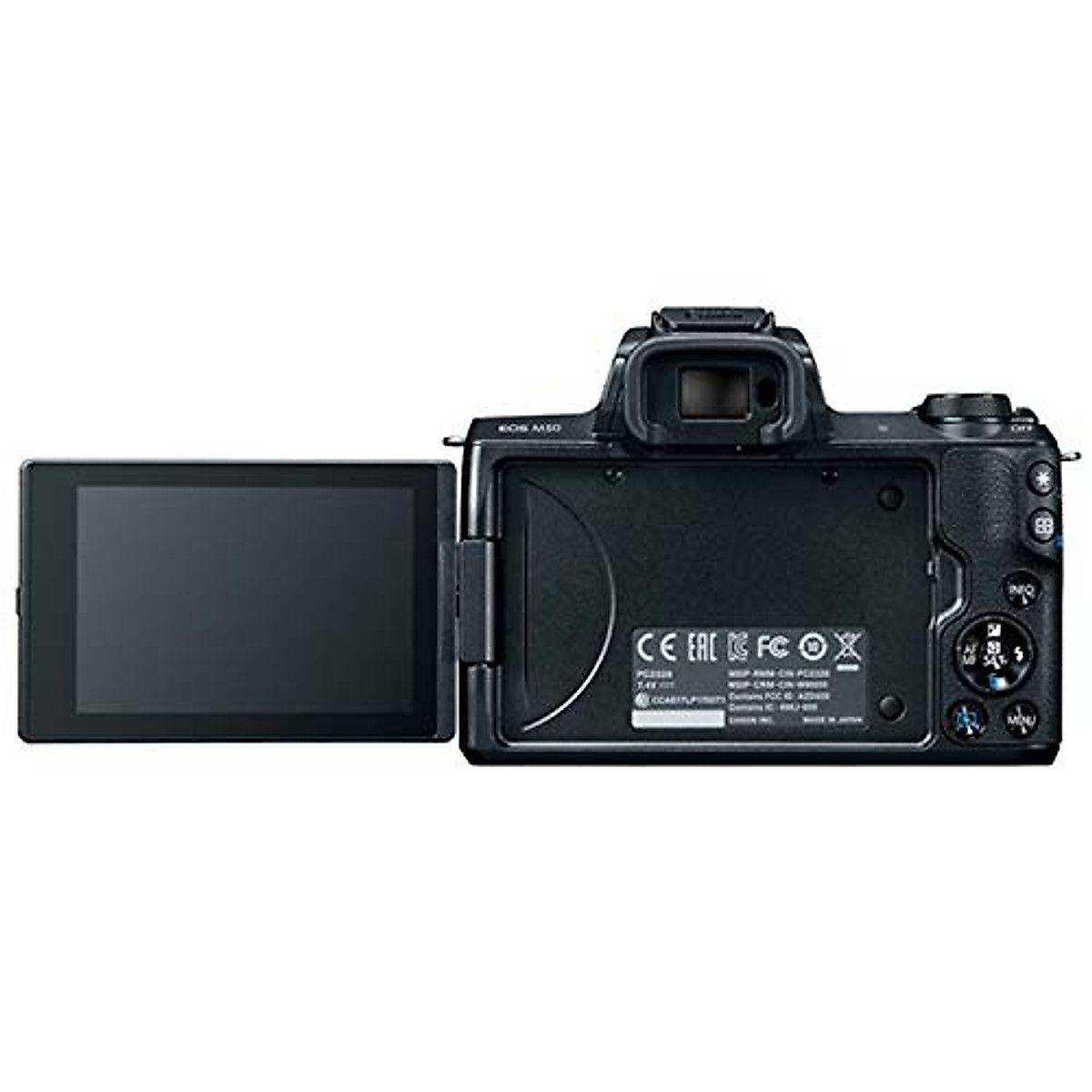 Canon EOS M50 Mirrorless Digital Camera Video Kit with 15-45mm Zoom Lens + Shot-Gun Microphone 6 + LED Always on Light+ 128GB Card, Gripod, Case, and More (18pc Video Bundle)