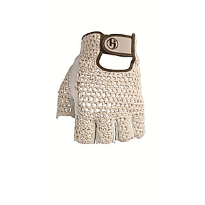 HJ Glove Men's Snow White Original Half Finger Golf Glove, Medium/Large, Right Hand