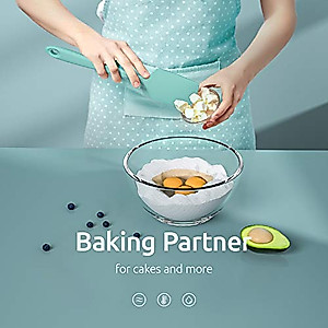 U-Taste Silicone Spatula Set with 600 Degrees Fahrenheit Heat Resistant (Teal/Aqua Sky)