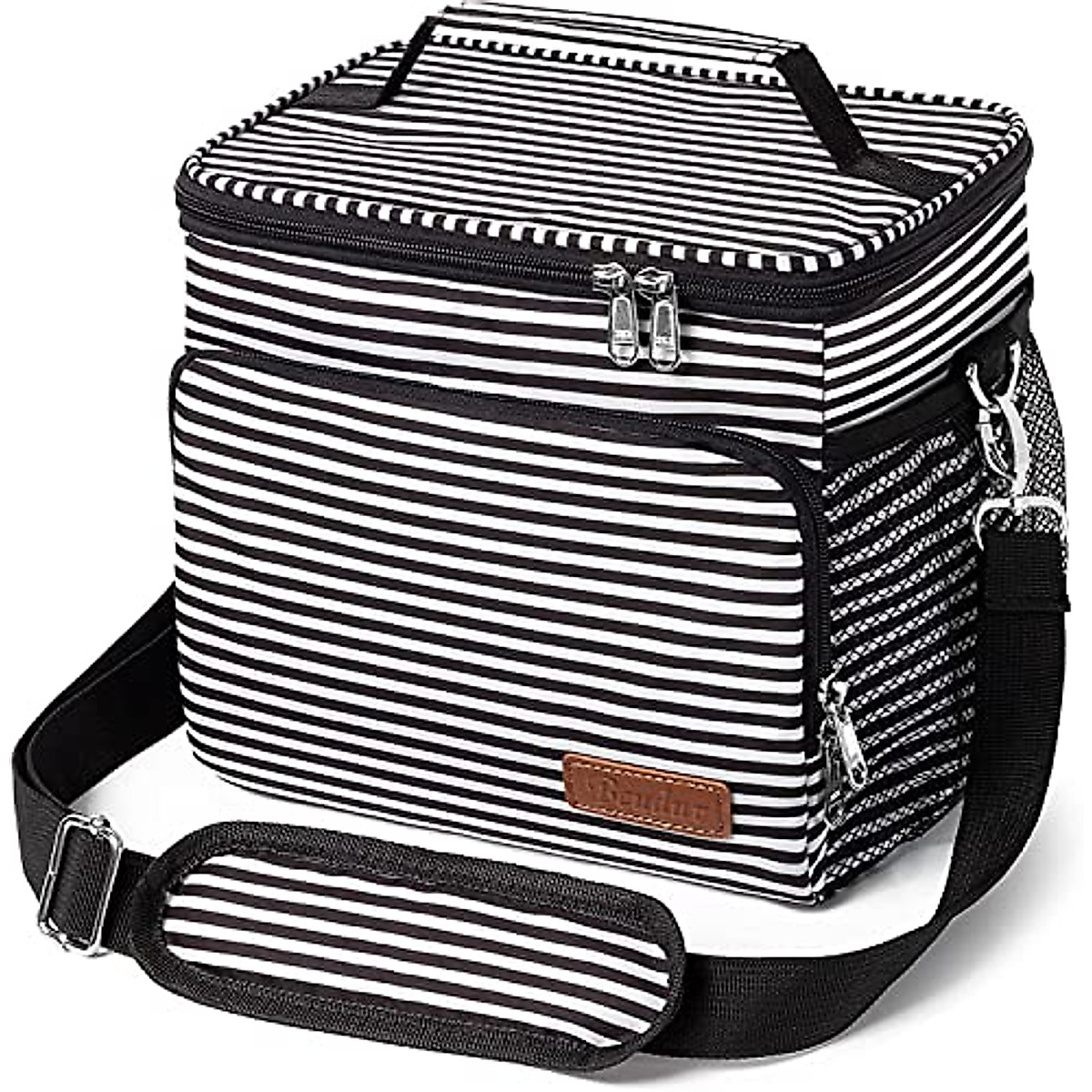 MAXBA Reusable Lunch Box, Insulated Lunch Bag, Office Work Picnic Beach, Lunch Bag for Women, Leak Proof Freezer Bag, Adjustable Shoulder Bag Ladies Lunch Bag