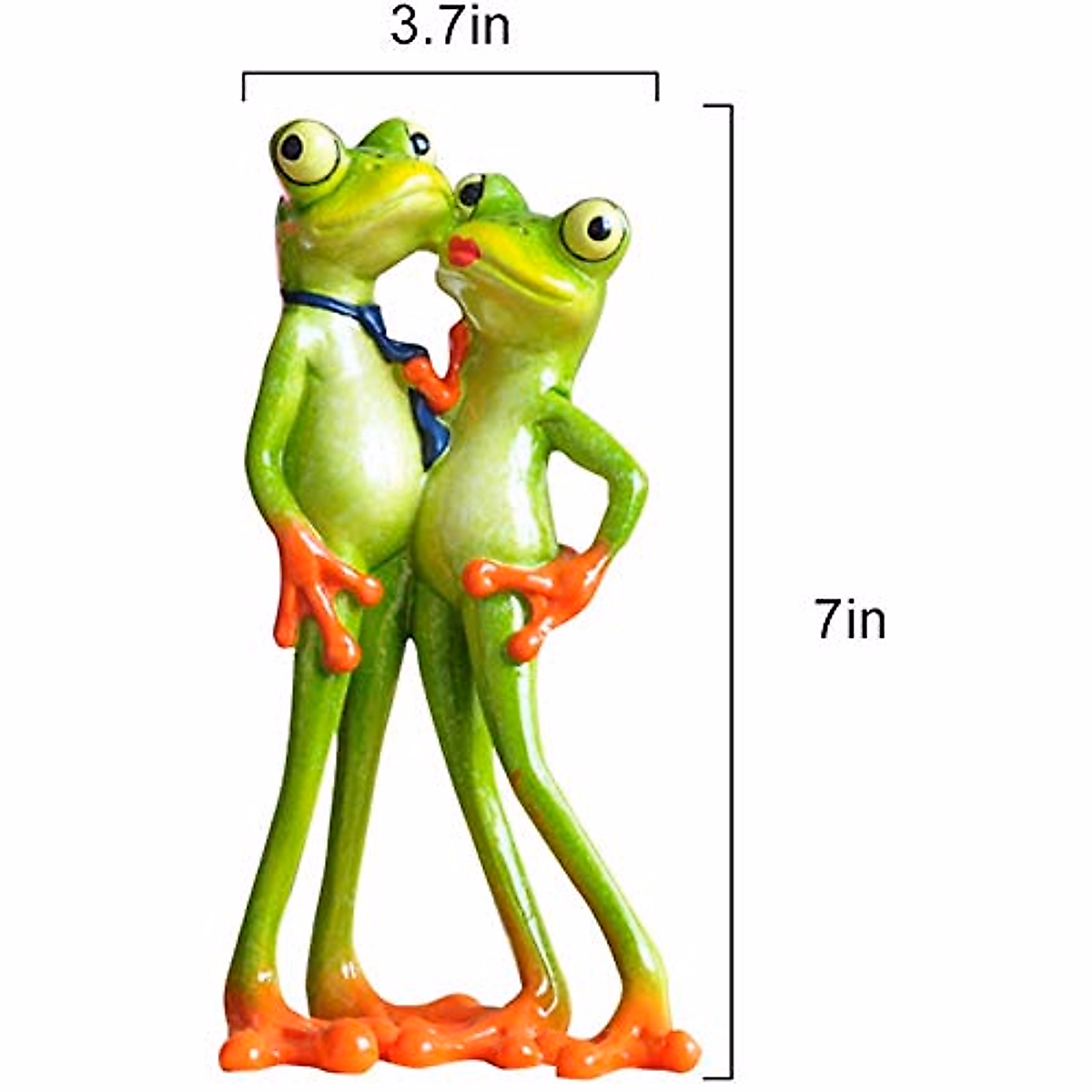 Modern Crafts Resin Frog Decoration Ornaments Living Room TV Cabinet Decoration Fun Decompression Ornaments for Home Office Desk Decoration (Kiss Frog)