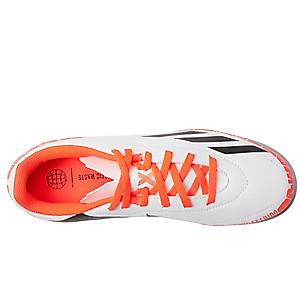 adidas X Speedportal Messi.4 Indoor Soccer Shoe, FTWR White/Core Black/Solar Red, 4.5 US Unisex Big Kid