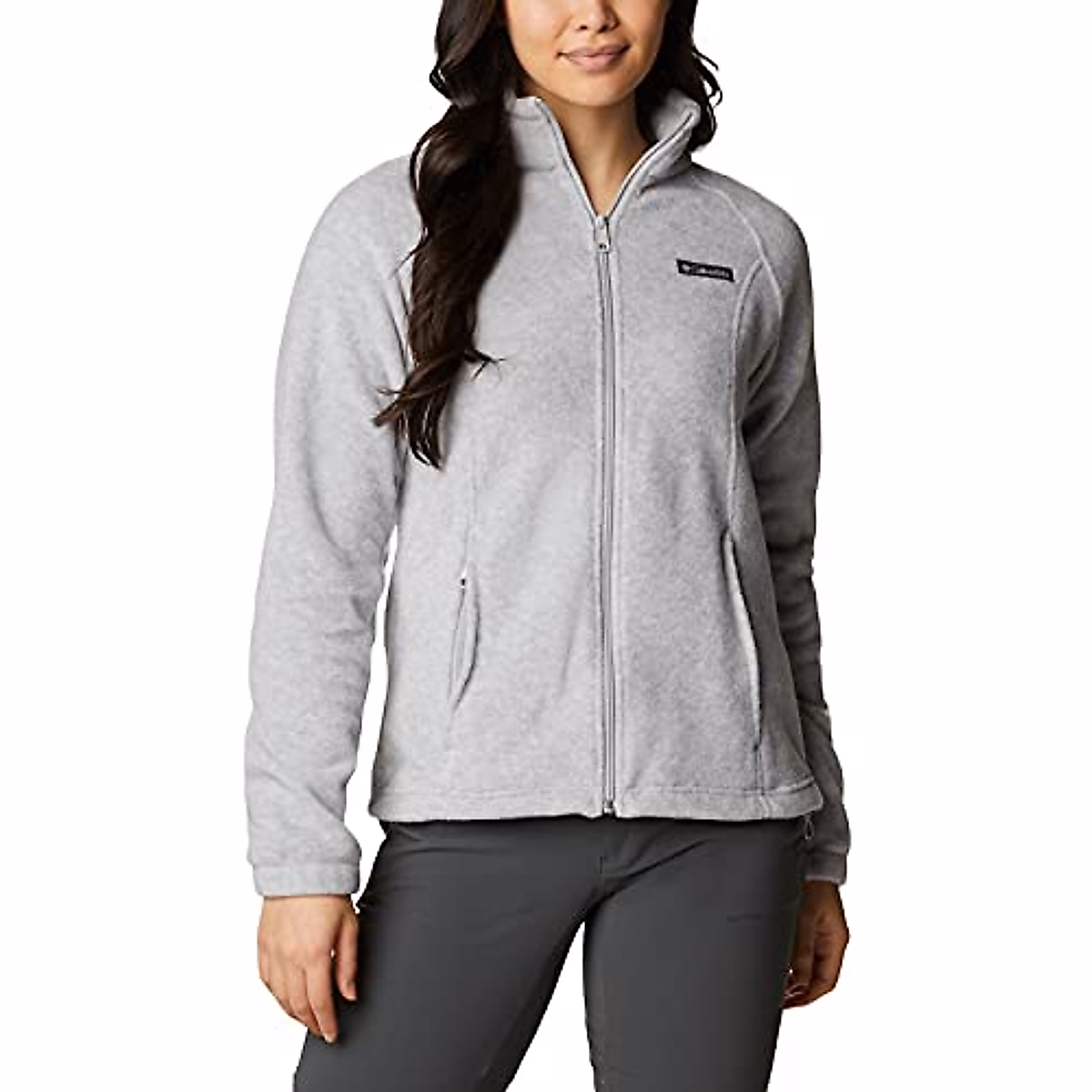 Columbia Women's Benton Springs Full Zip, Cirrus Grey Heather, Large