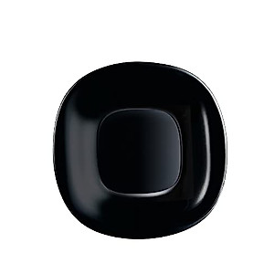 Luminarc Black Carine Dessert Plate 6-Piece Set, 7.25-Inch