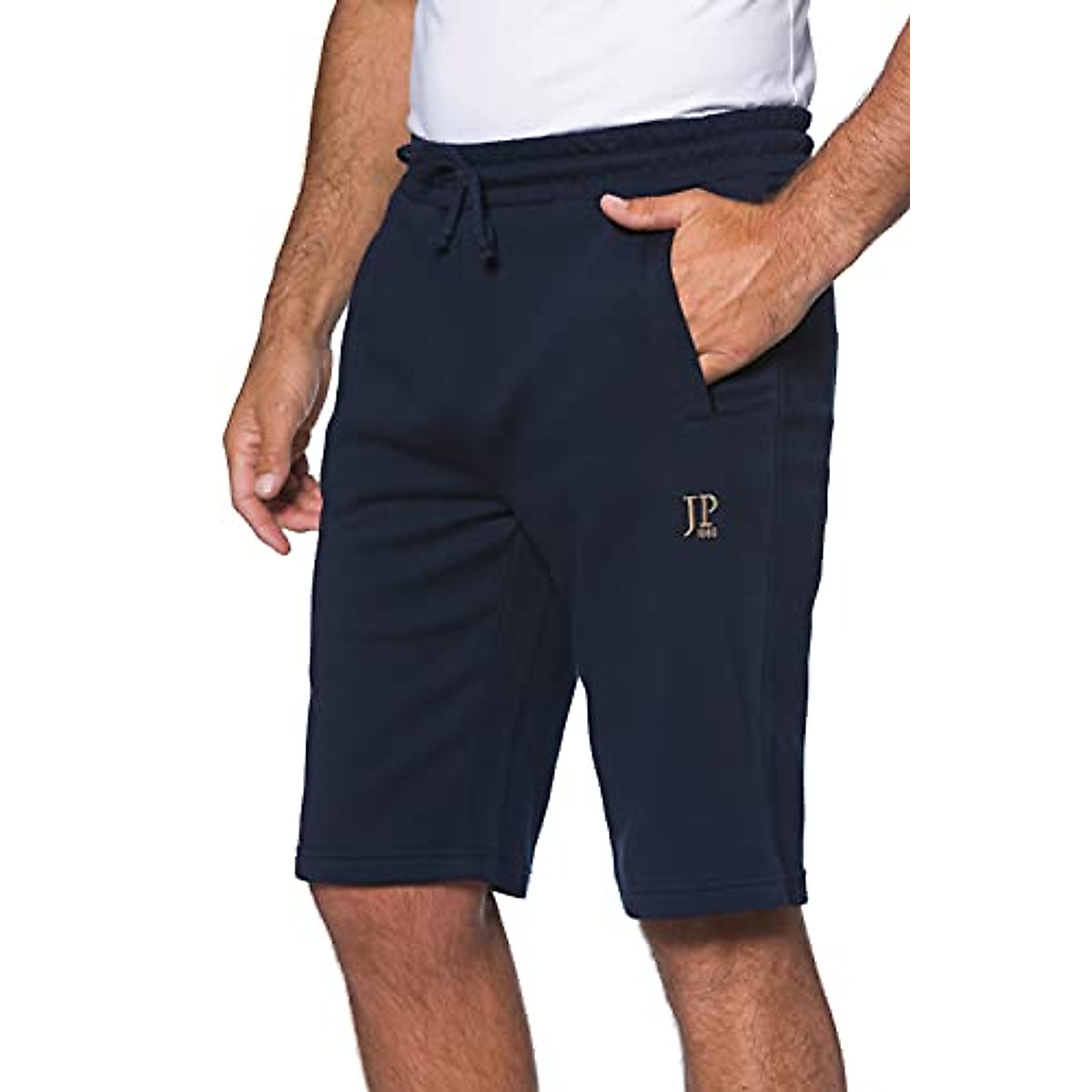 JP 1880 Menswear Big & Tall Plus Size L-8XL JP Logo Comfy Sweat Shorts Navy Blue XXXX-Large 702636 70