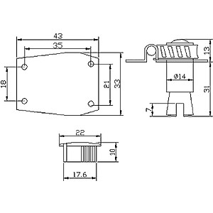Golden Gate B-107 Vintage Electric Bass Guitar Tuners - Set of 4 - Nickel
