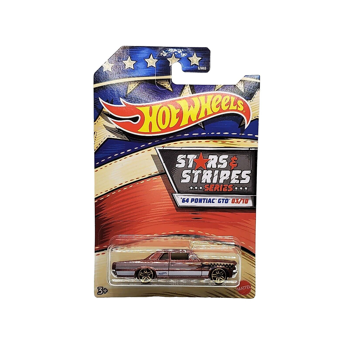 Hot Wheels American Stars and Stripes Bundle of 8 Diecast Vehicles in Red White and Blue