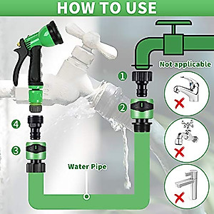 18 Pieces Quick Garden Hose Connector 3/4 Inch Thread Male and Female Hose Connectors Plastic Water Hose Fittings Hose End Adapters with 24 Pieces Rubber Gaskets and Roll of Tape