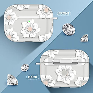 Maxjoy Airpods Pro 2nd Generation Case 2022,Cute Airpods Pro 2nd Generation Case, Airpods Pro 2 Case Cover with Keychain for Women Girls (Morning Flower)