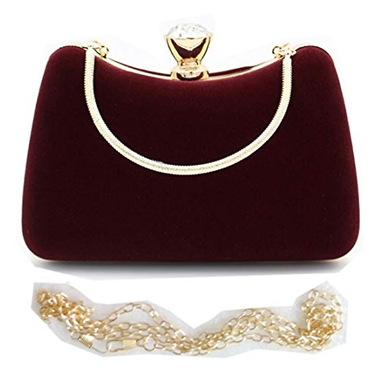 Women Velvet Evening Bag Luxury Diamond Handbag Elegant Purse Wedding Banquet Party Clutch Lady Wallet