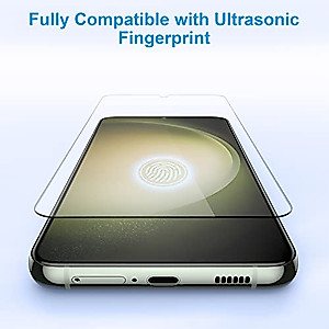 Mowei [3+2 Pack] Screen Protector Compatible with Samsung Galaxy S23 [Fully Support Fingerprint] 3X Tempered Glass and 2X Camera Lens Protector for S23 [Impact & Scratch Protection]