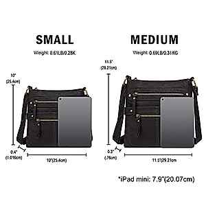 Scarleton Crossbody Bags for Women, Purses for Women, Crossbody Purse with Multiple Pocket, Mothers Day Gifts Purse Medium, H182001L, Black