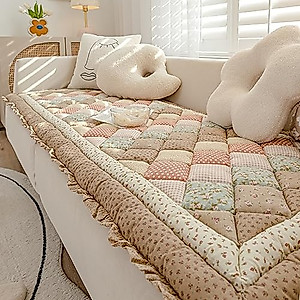 HOMEREFROM Large Plaid Square Pet Mat Bed Couch Cover for Dog, Funny Couch Cover for Sofa, Sofa Cover for Large Dogs, Dog Bed Cover Pet Blanke (27.55 * 70.86, Gray)