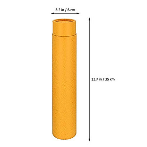 EXCEART Documents Storage Tubes Document Poster Tube Paper Storage Tube for Blueprints Prints Posters Targets Artworks and Drawings Yellow Drafting Tube