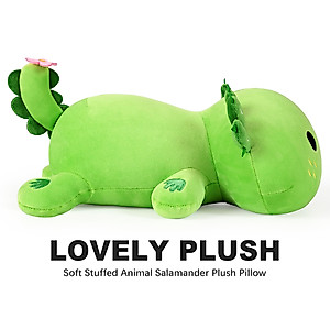 Onsoyours Cute Plush Cat Stuffed Animal Kitten Pet Soft Anime Lying Kitty Plush Toy Hugging Pillow for Kids (White, 13")