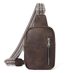 CLUCI Small Sling Bag for Women 2024 Vegan Leather Crossbody Chest Bags Trendy, Women's Fanny Pack