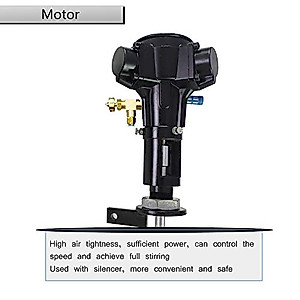 MXBAOHENG 50 Gallon Pneumatic Paint Mixer Stainless Steel Tank Barrel Clip Bracket Mixer Air Agitator 1/2HP