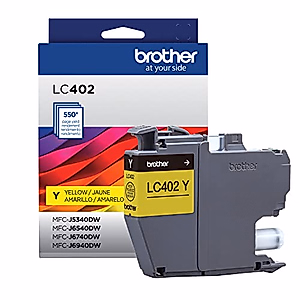 Brother Genuine LC402Y Standard Yield Yellow Ink Cartridge