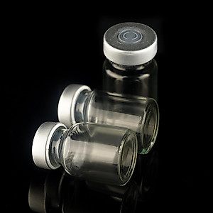 10 Pack 5ml Sealed Sample Vials, Transparent Glass Vials with Self Healing Injection Port(10, 5ML)