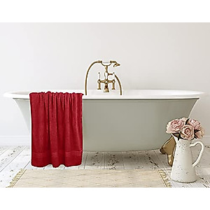 Utopia Towels - Luxurious Jumbo Bath Sheet 2 Piece - 600 GSM 100% Ring Spun Cotton Highly Absorbent and Quick Dry Extra Large Bath Towel - Super Soft Hotel Quality Towel (35 x 70 Inches, Red)