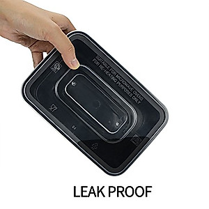 HOMEE Meal Prep Containers 50 Pack/ 26 oz Reusable Food Storage Containers Bento Lunch Box with Lids Made of Plastic, Stackable, Microwavable, Freezer and Dishwasher Safe Use