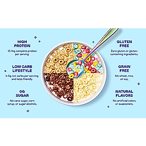 Magic Spoon Cereal, Variety 4-Pack of Cereal - Keto & Low Carb Lifestyles I Gluten & Grain Free I High Protein I 0g Sugar