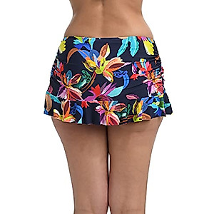 La Blanca Women's Skirted Ruffle Hipster Bikini Swimsuit Bottom, Indigo//by The Sea, 12